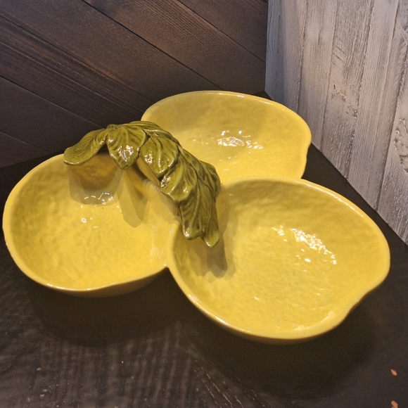 California WP | Dining | Rare Vintage Mcm 3 Lemons Fruit Ceramic Candy ...